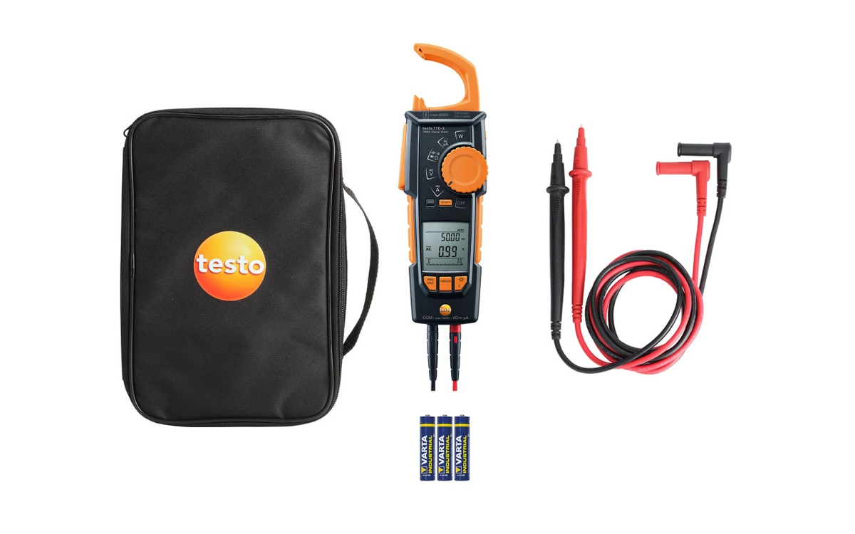 Testo 770-3 - Clamp meter with Bluetooth 0590 7703 02 – Cool Tools HVAC-R