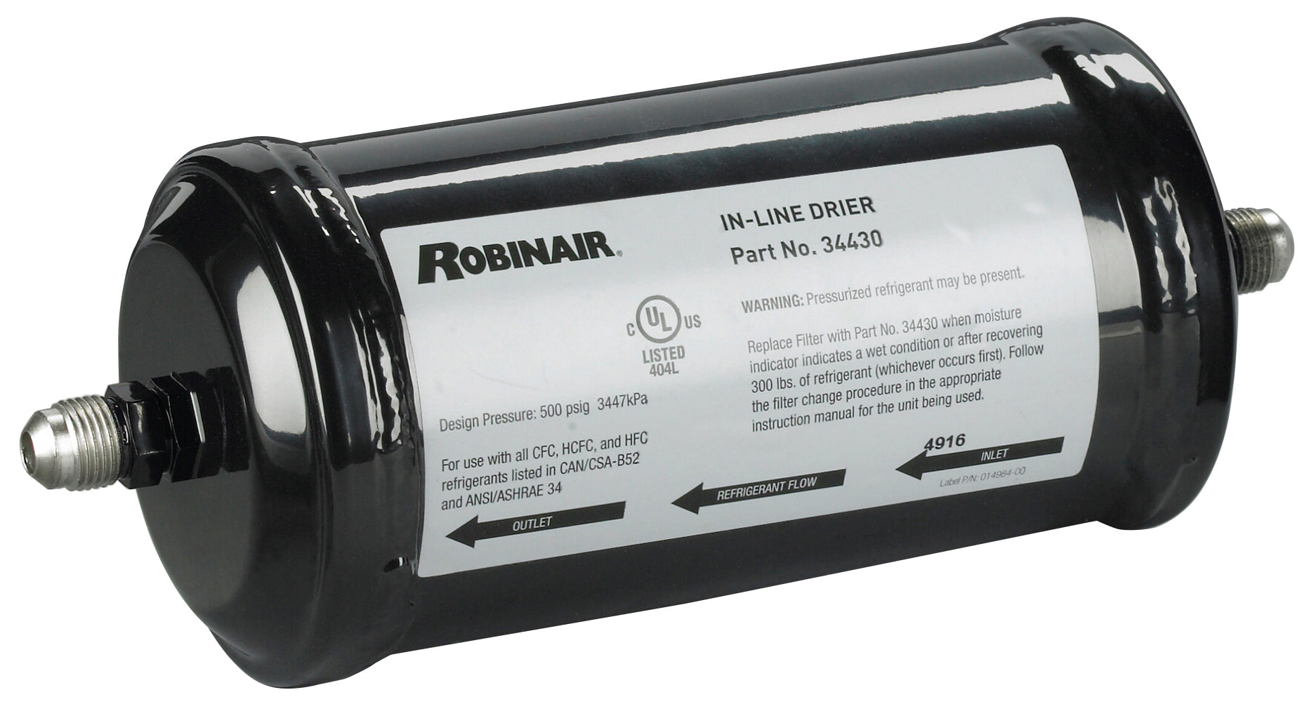 Robinair R134A Quick Change Filter - 34430 – Cool Tools HVAC-R