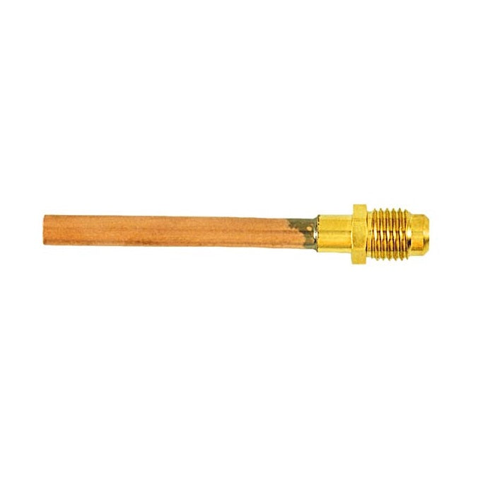 C&D 1/4" Male Flare Access Valve Fitting with 1/4" Copper Tube Extensi ...