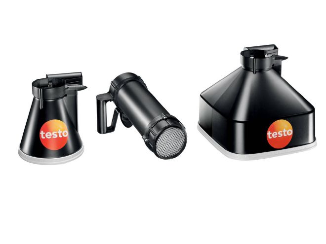 Testo 417 Compact Vane-Anemometer with Funnel Set and Flow Straightene ...